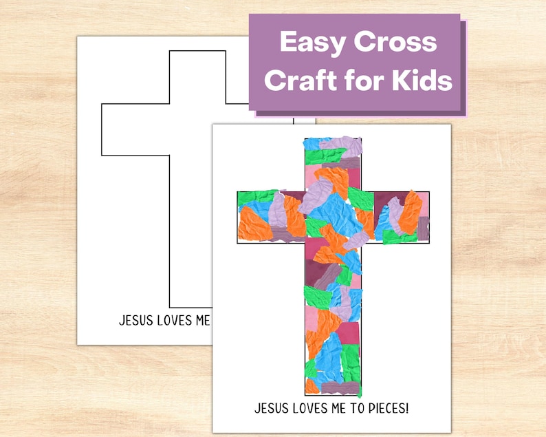 Easy Easter Cross Craft for Kids | Simple Sunday School Craft for ...