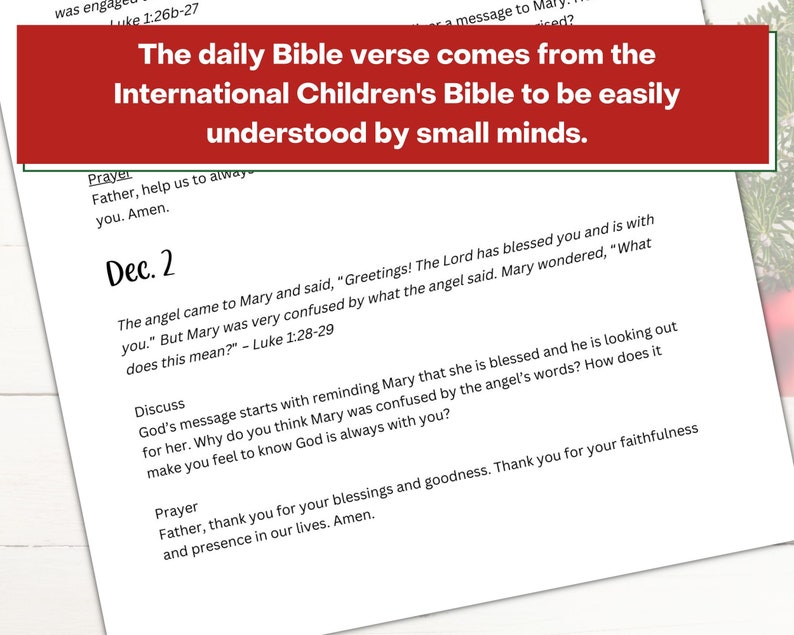 Advent Devotional for Kids Printable | Christmas Devotions for Families ...