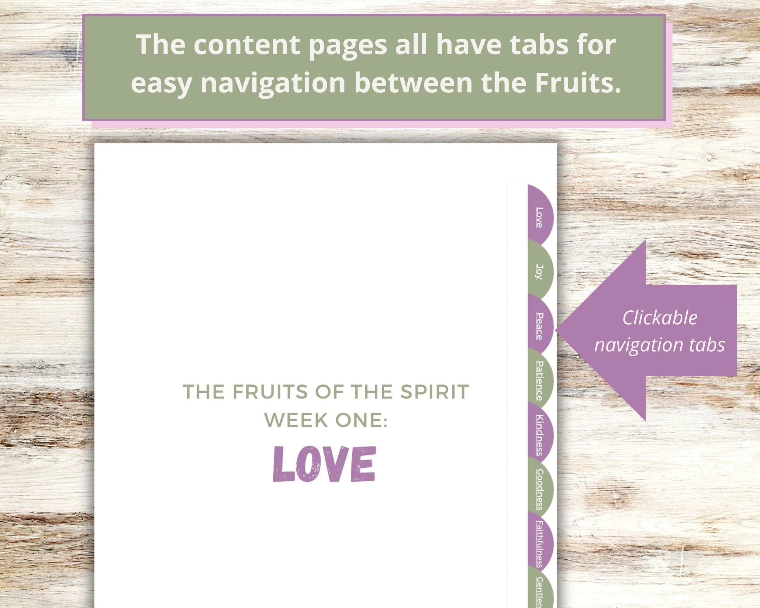 Digital Fruit of the Spirit Devotional Journal for Moms, Personal Bible ...