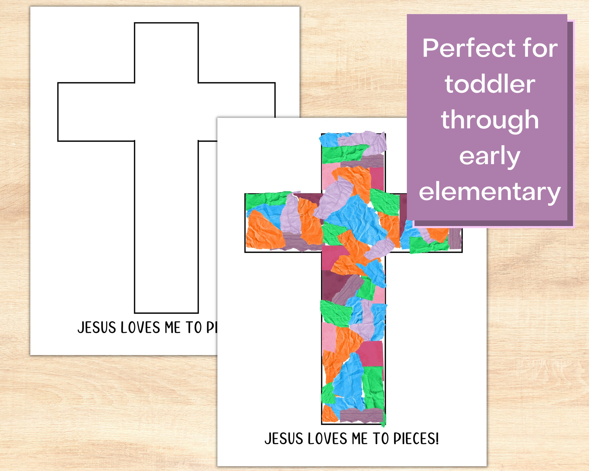 Easy Easter Cross Craft for Kids Toddler Craft Kindergarten - Etsy