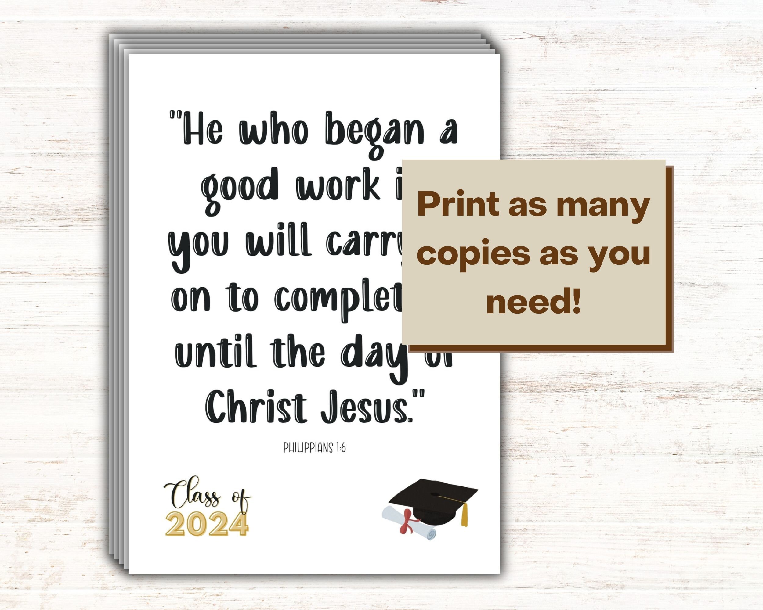 Printable Graduation Decoration Bundle Christian Graduation Decorations ...