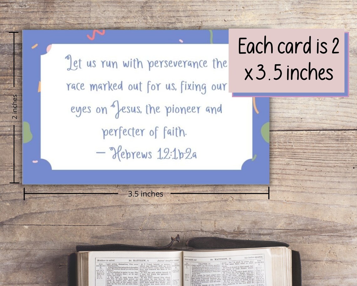 Printable Scripture Cards: 16 Encouragement Bible Verses (PDF Download ...