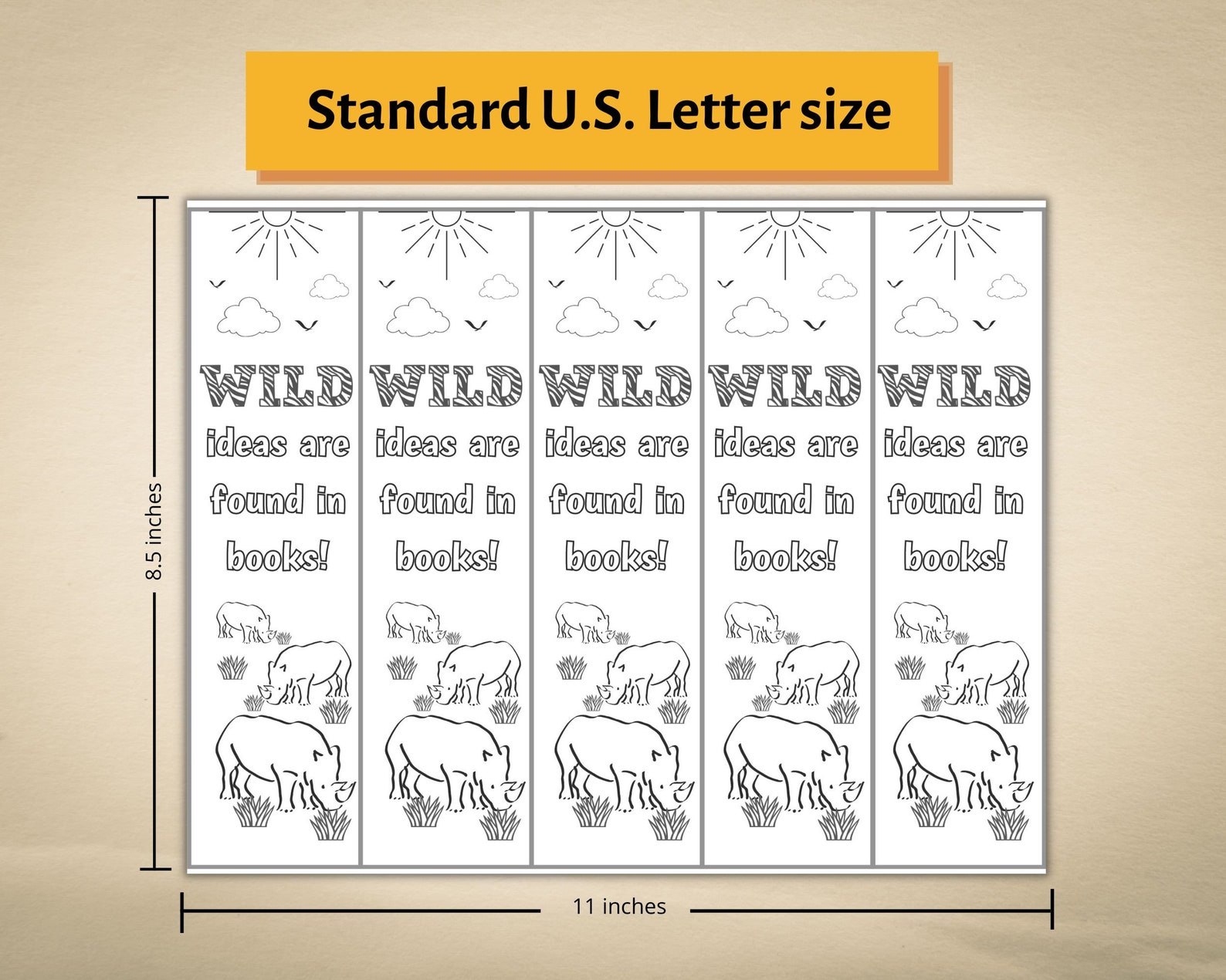 Printable Coloring Bookmarks for Kids Safari Bookmarks Printable ...