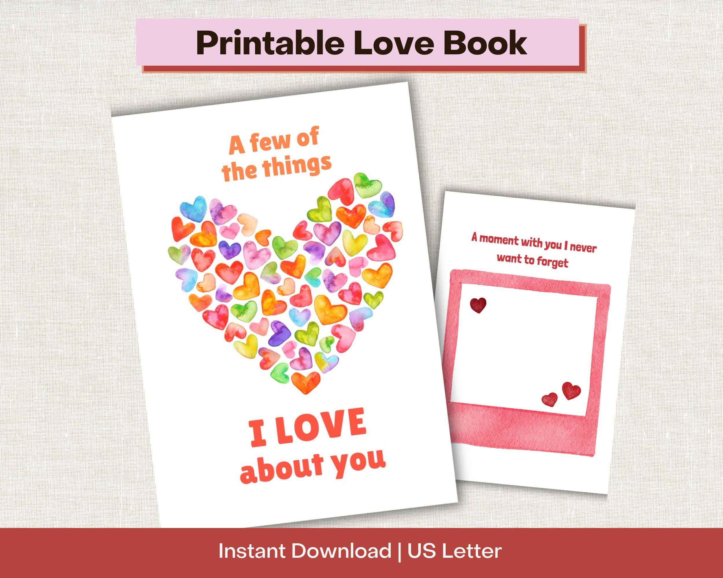Reasons I Love You Printable Book | Fill-in-the-blank Love Book ...