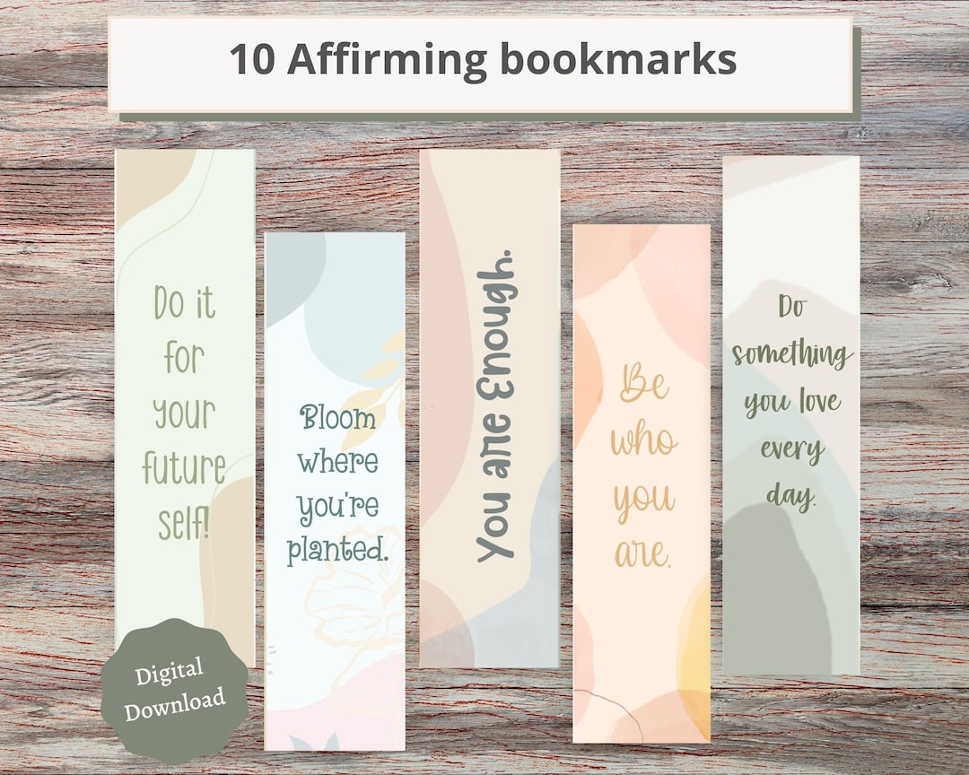 Printable Bookmarks, Bookmarks for Women, Digital Bookmarks, Bookmark ...