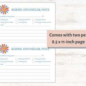 School Counselor Office Note Printable | Daisy School Counselor Décor ...