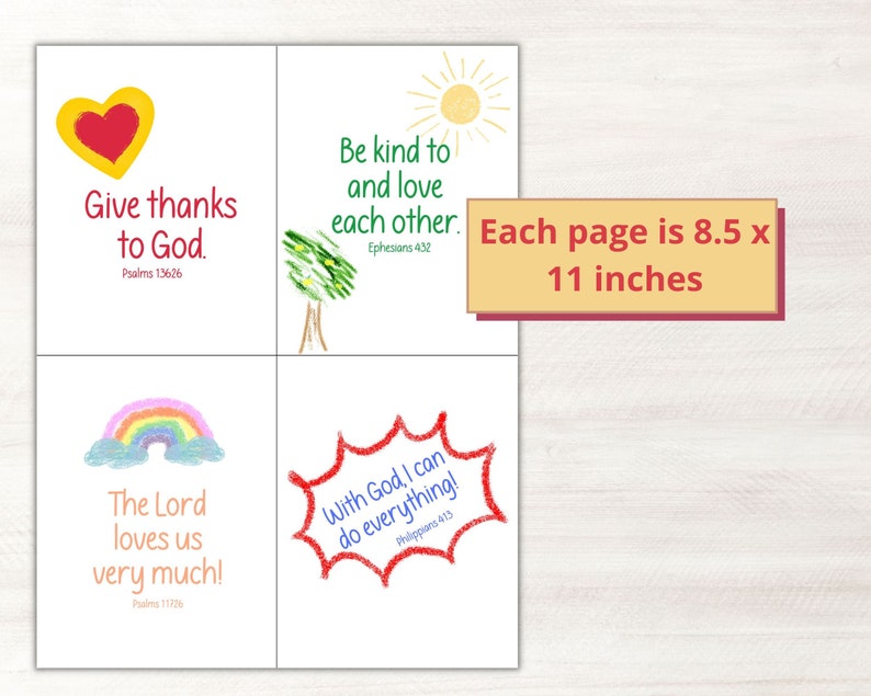Kids Scripture Cards: Bible Verse Lunchbox Notes (digital Download) - Etsy
