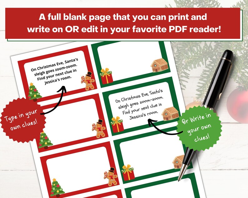 Indoor Christmas Scavenger Hunt | Indoor Christmas Treasure Hunt ...