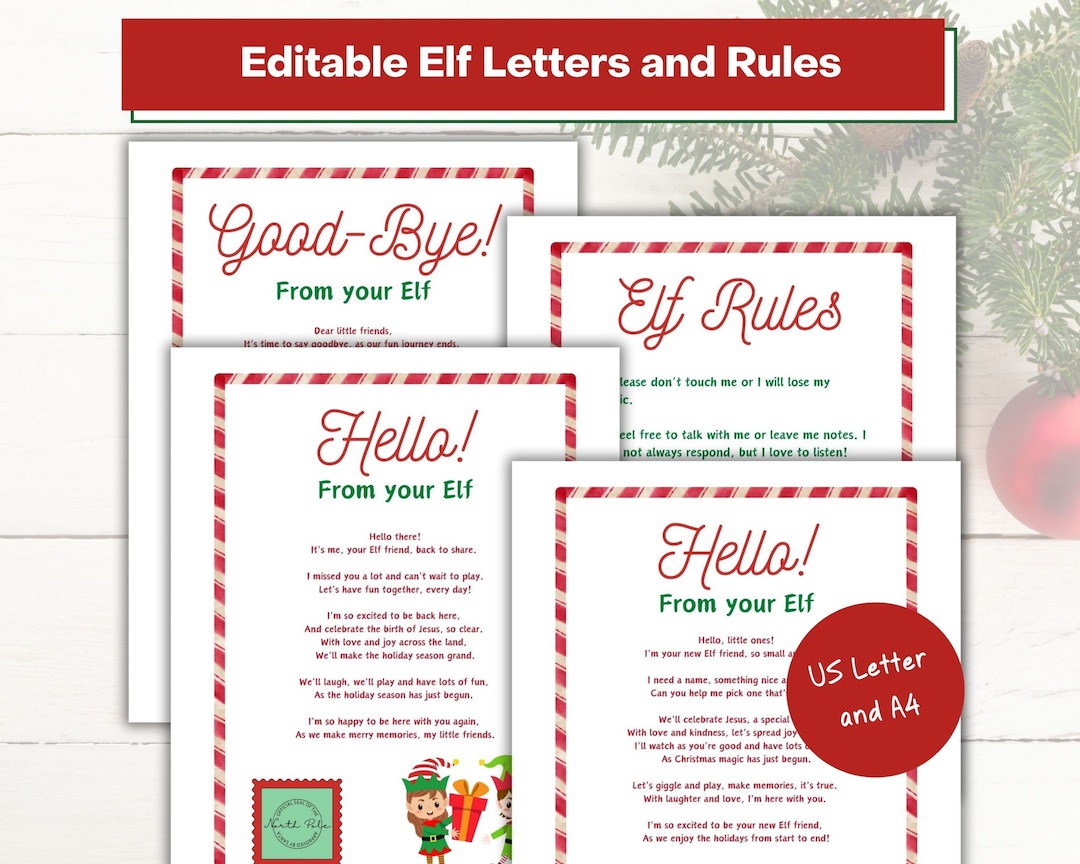 EDITABLE Elf Letter, Elf Welcome Letter, Elf Arrival Letter, Elf ...