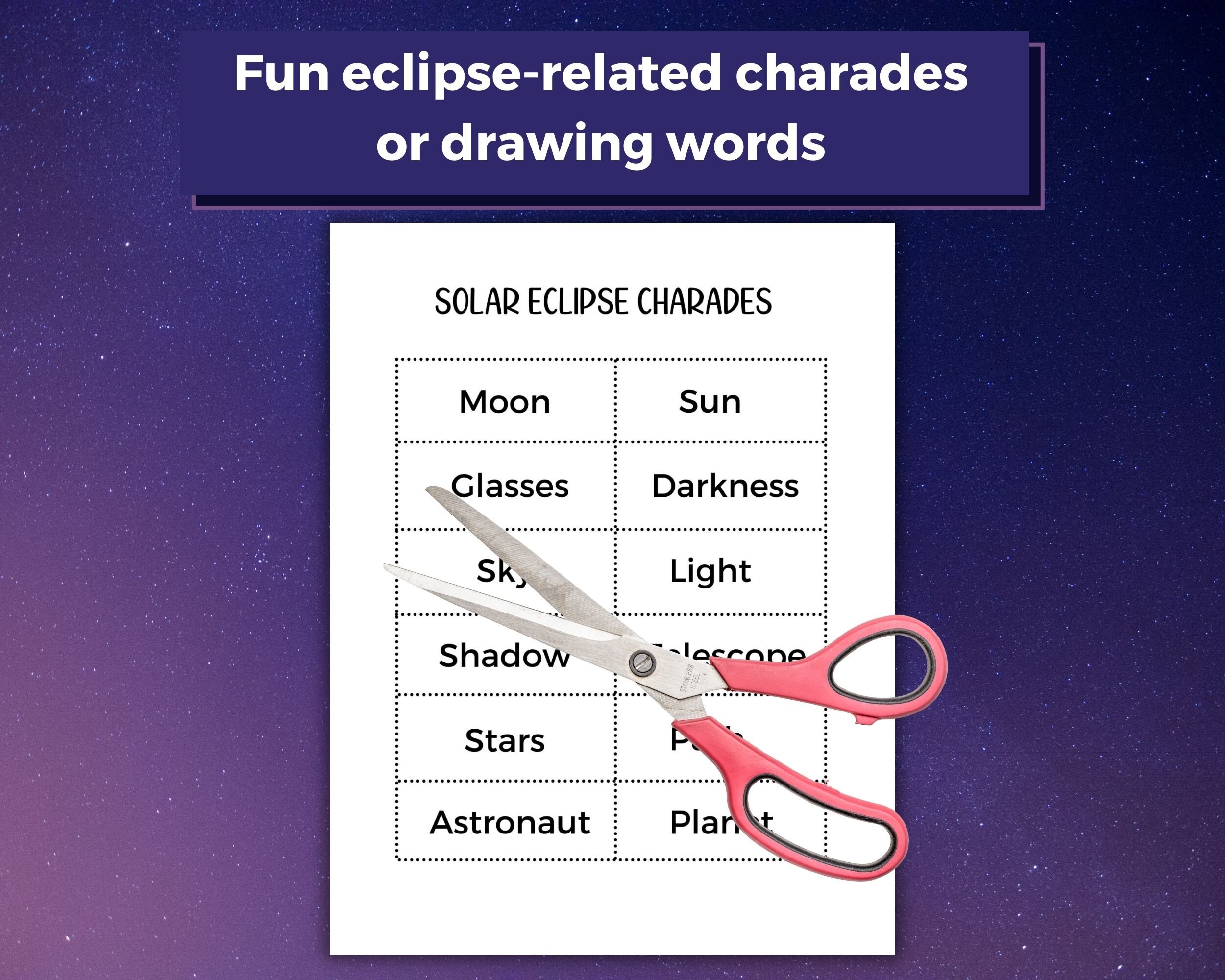 Printable Eclipse 2024 Activity Pages for Kids Eclipse Party Christian ...