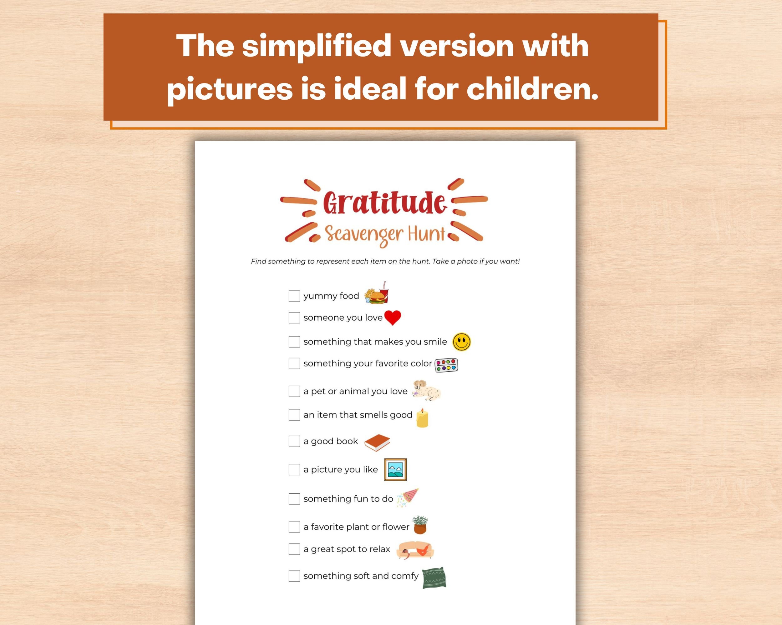Gratitude Scavenger Hunt Bundle: Thanksgiving Activity (PDF) - Etsy