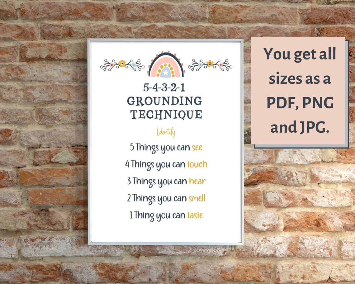 School Counselor Office Décor Printable Boho Classroom Décor Grounding ...