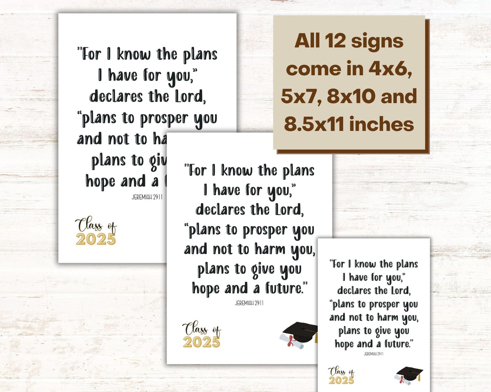 Printable Graduation Decoration Bundle | Christian Graduation ...