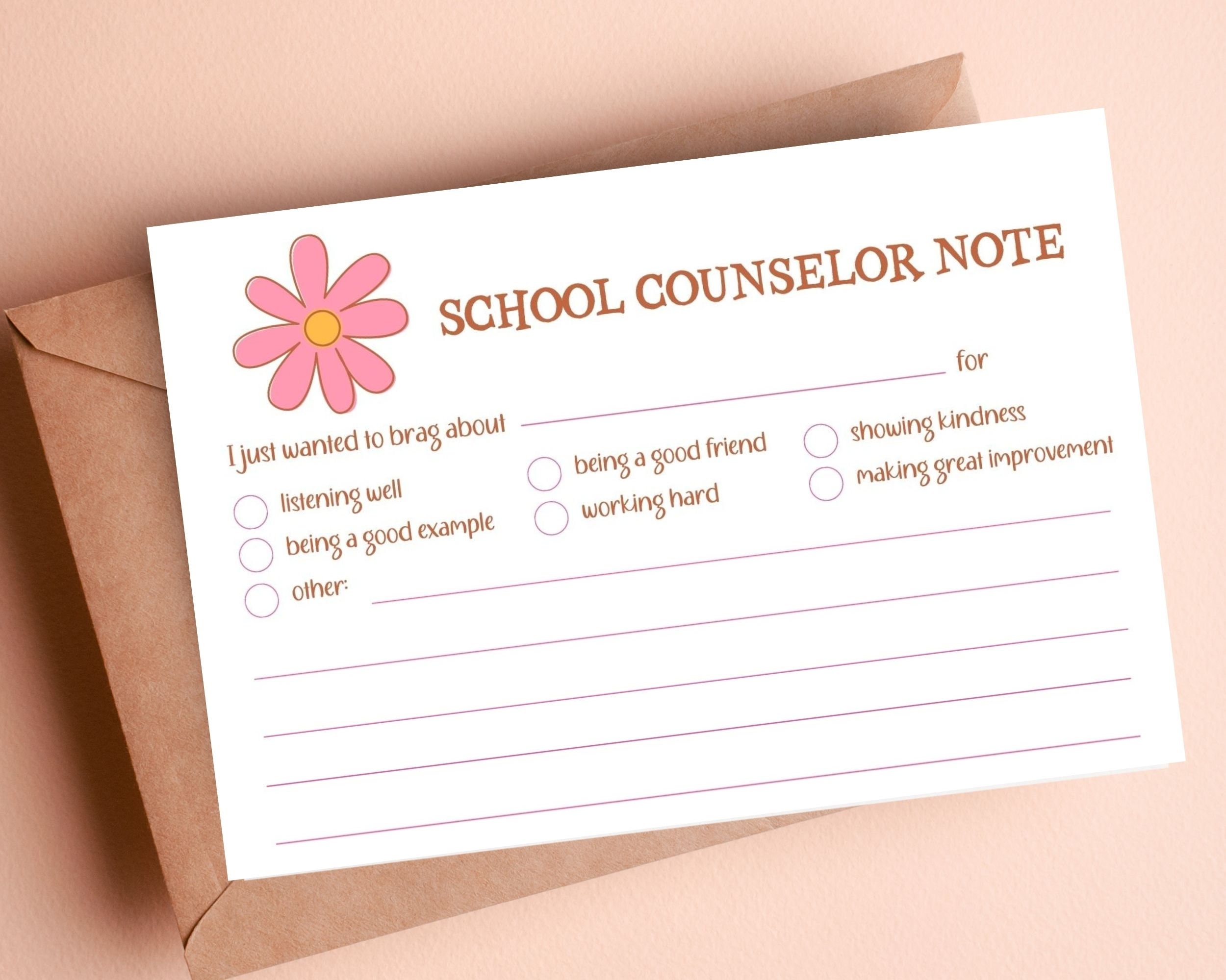 School Counselor Office Note Printable Pink School Counselor Décor ...