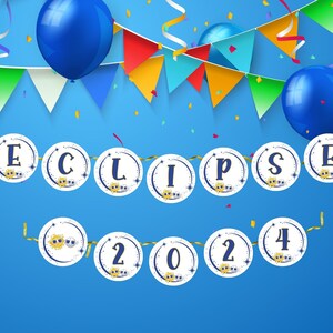 Printable Eclipse 2024 Party Banner Eclipse Party Décor Eclipse Banner ...