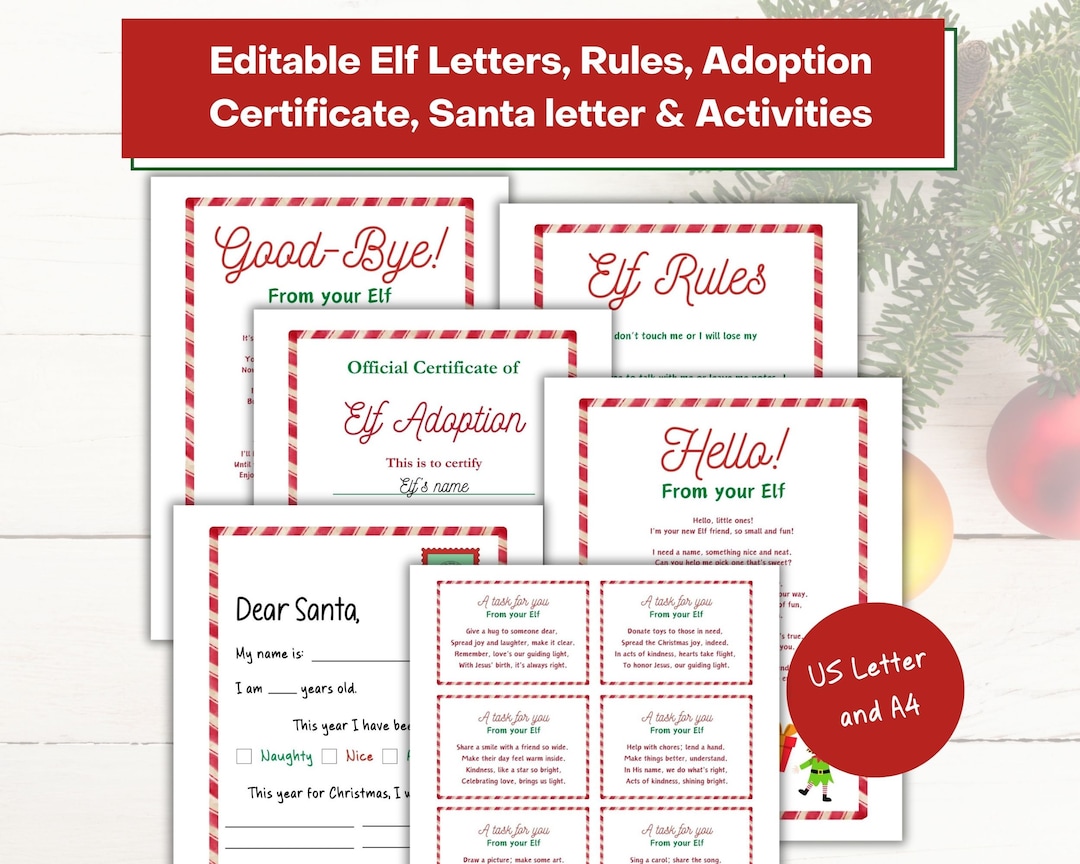 EDITABLE Elf Letter, Elf Welcome Letter, Elf Arrival Letter, Elf ...