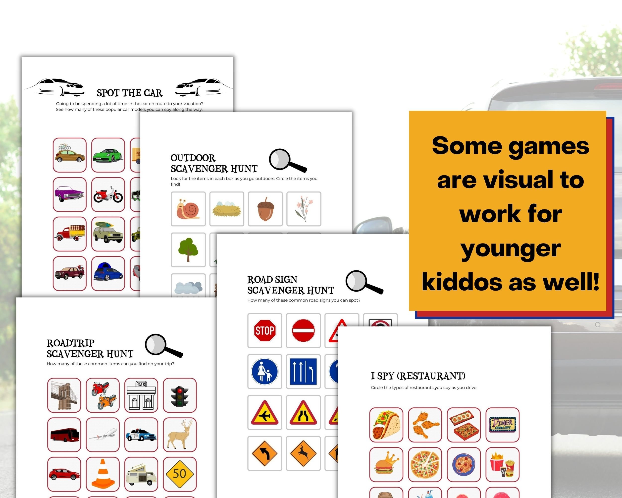 Road Trip Activity Bundle Family Car Games Printable Road Trip Games ...