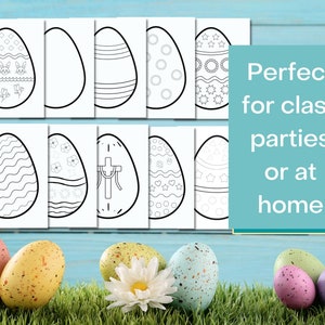 10 Printable Easter Egg Coloring Pages, Easter Activity for Kids ...