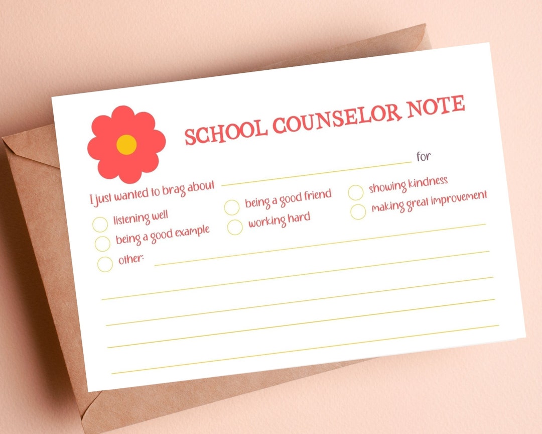 School Counselor Office Note Printable | Daisy School Counselor Décor ...