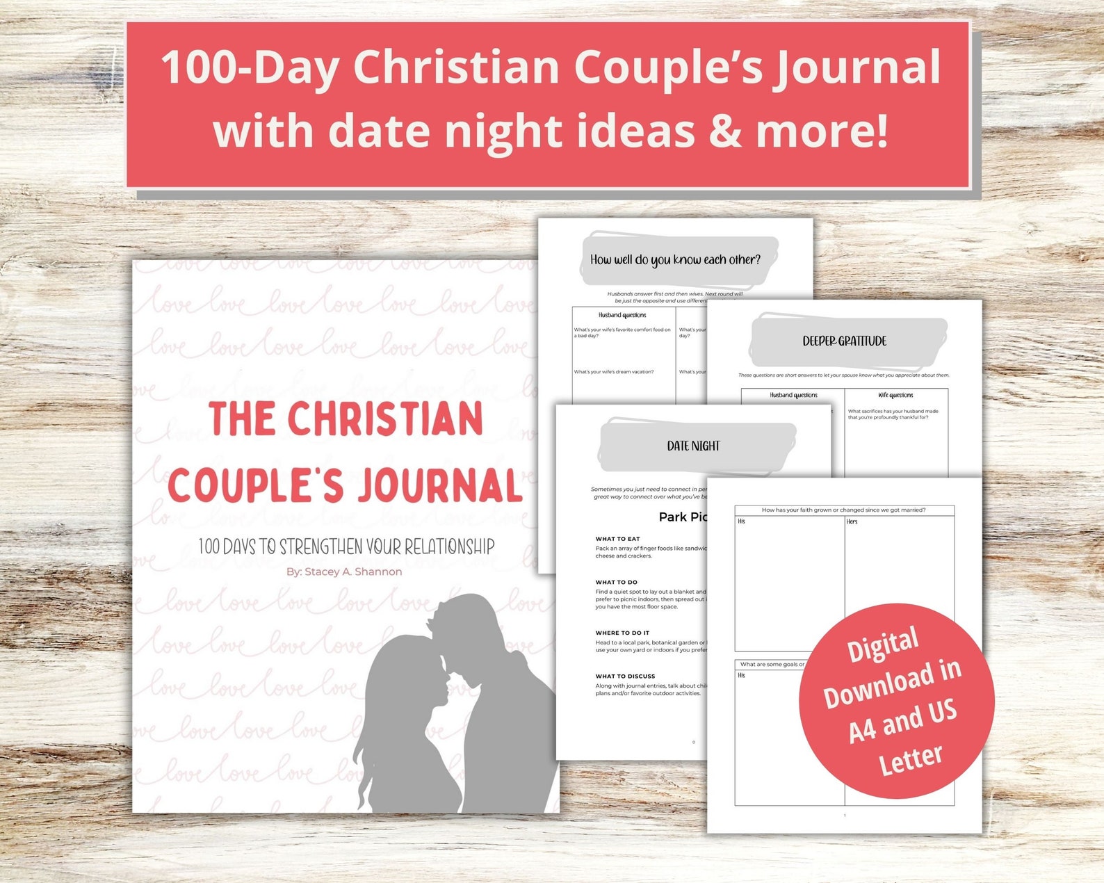 Christian Couple’s Journal, Guided Journal, Couple’s Journal Prompts ...