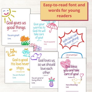 Christian Lunchbox Notes Printable | Personalized Lunchbox Notes for ...