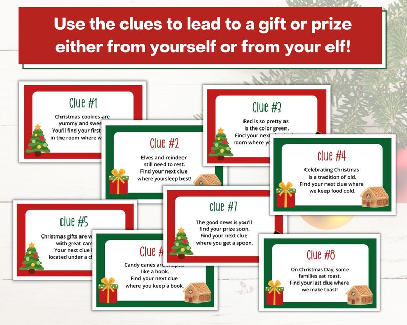 Indoor Christmas Scavenger Hunt | Indoor Christmas Treasure Hunt ...