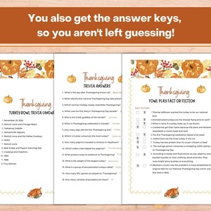 Thanksgiving Games Printable | Thanksgiving Trivia Bundle ...