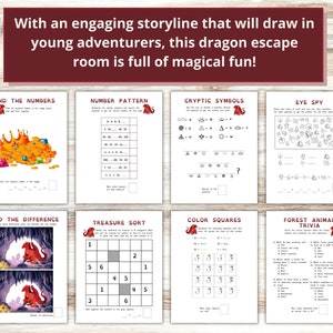 Dragon Escape Room for Kids Printable That is Dyslexia Friendly; Ages 9 ...