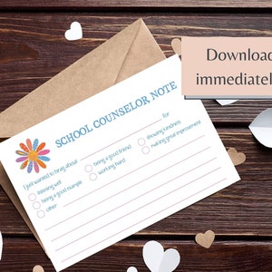 School Counselor Office Note Printable | Daisy School Counselor Décor ...