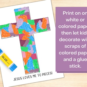 Easy Easter Cross Craft for Kids: Toddler Printable (digital Download ...