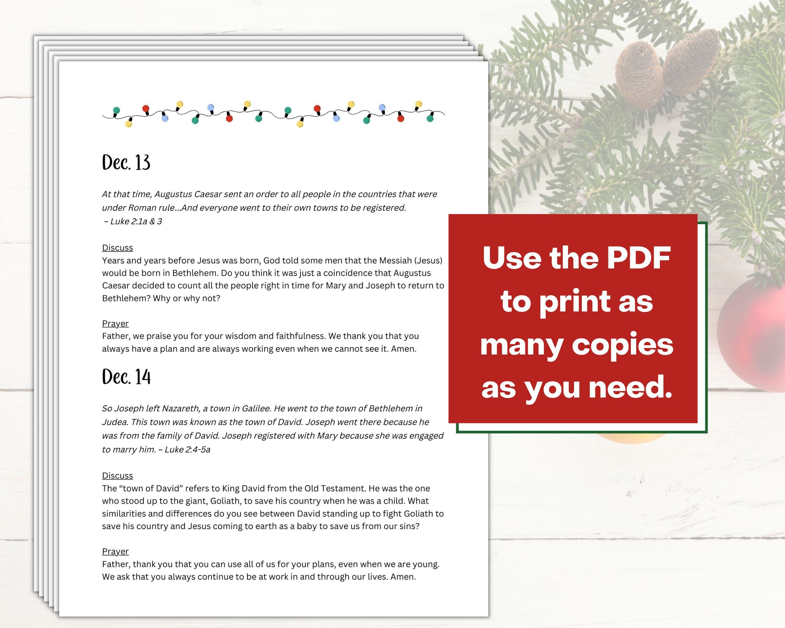 Advent Devotional for Kids Printable | Christmas Devotions for Families ...