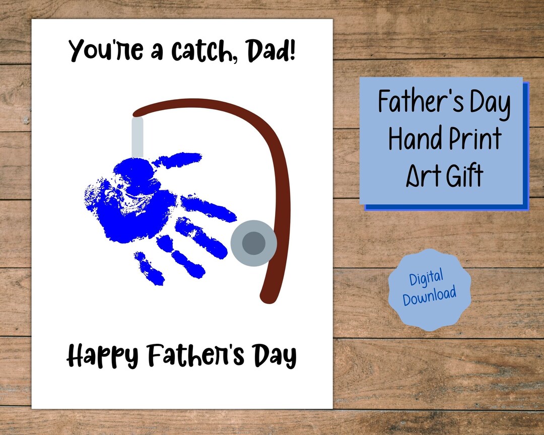 Printable Father's Day Handprint Art | Father’s Day Keepsake ...