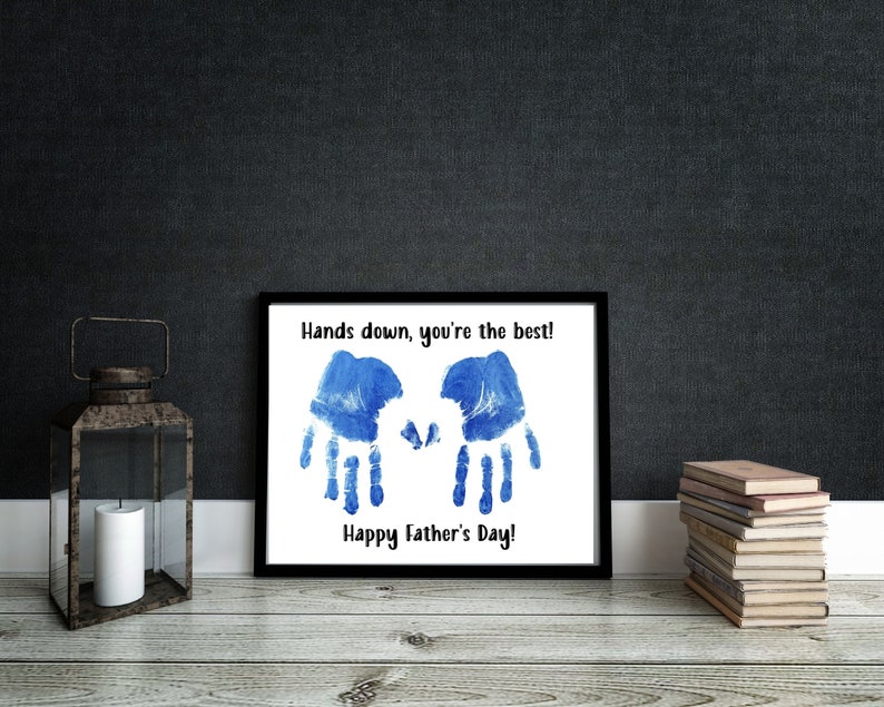 Printable Father's Day Handprint Art Fathers Day Keepsake Gift for ...