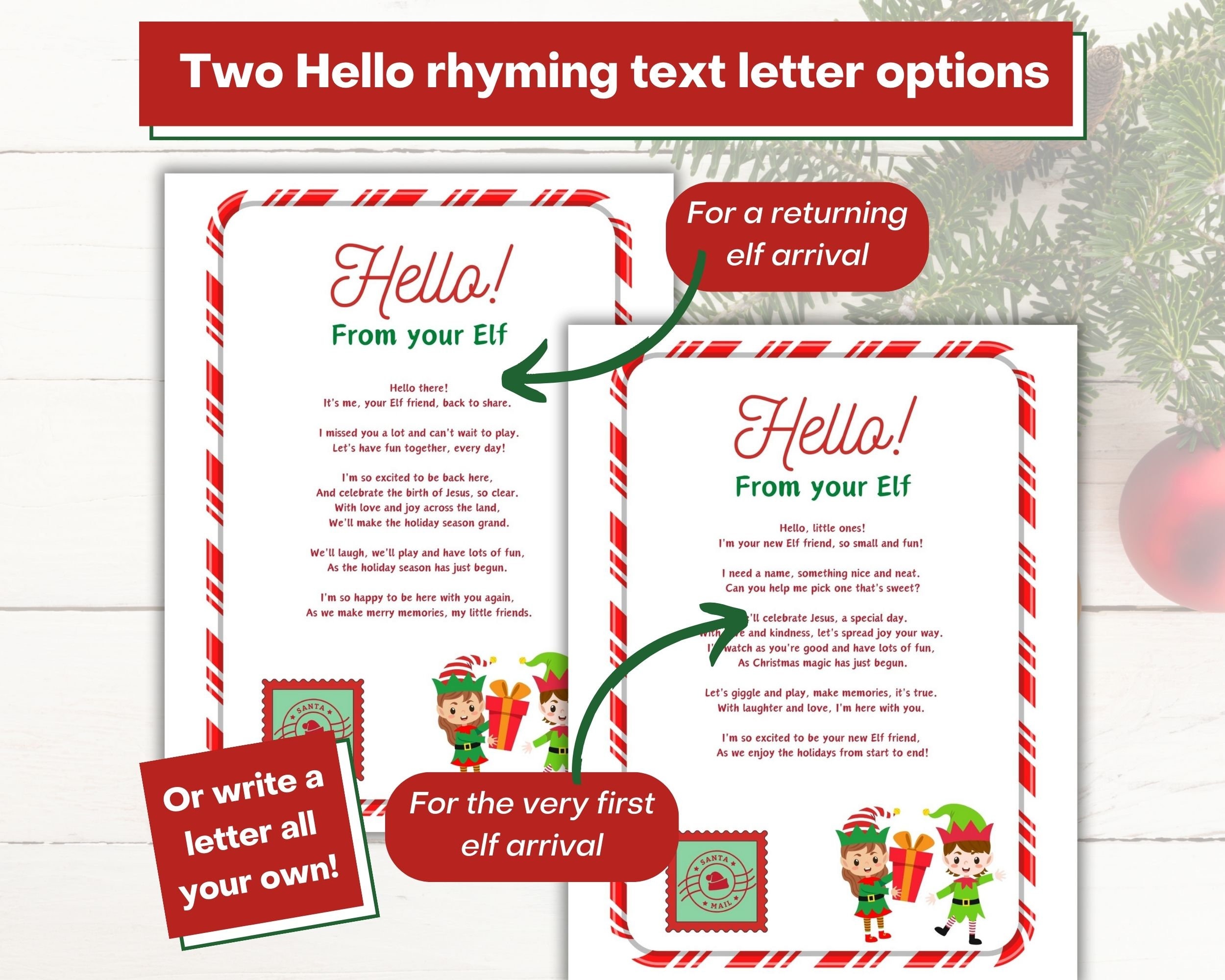 EDITABLE Elf Letter Elf Welcome Letter Elf Arrival Letter - Etsy UK