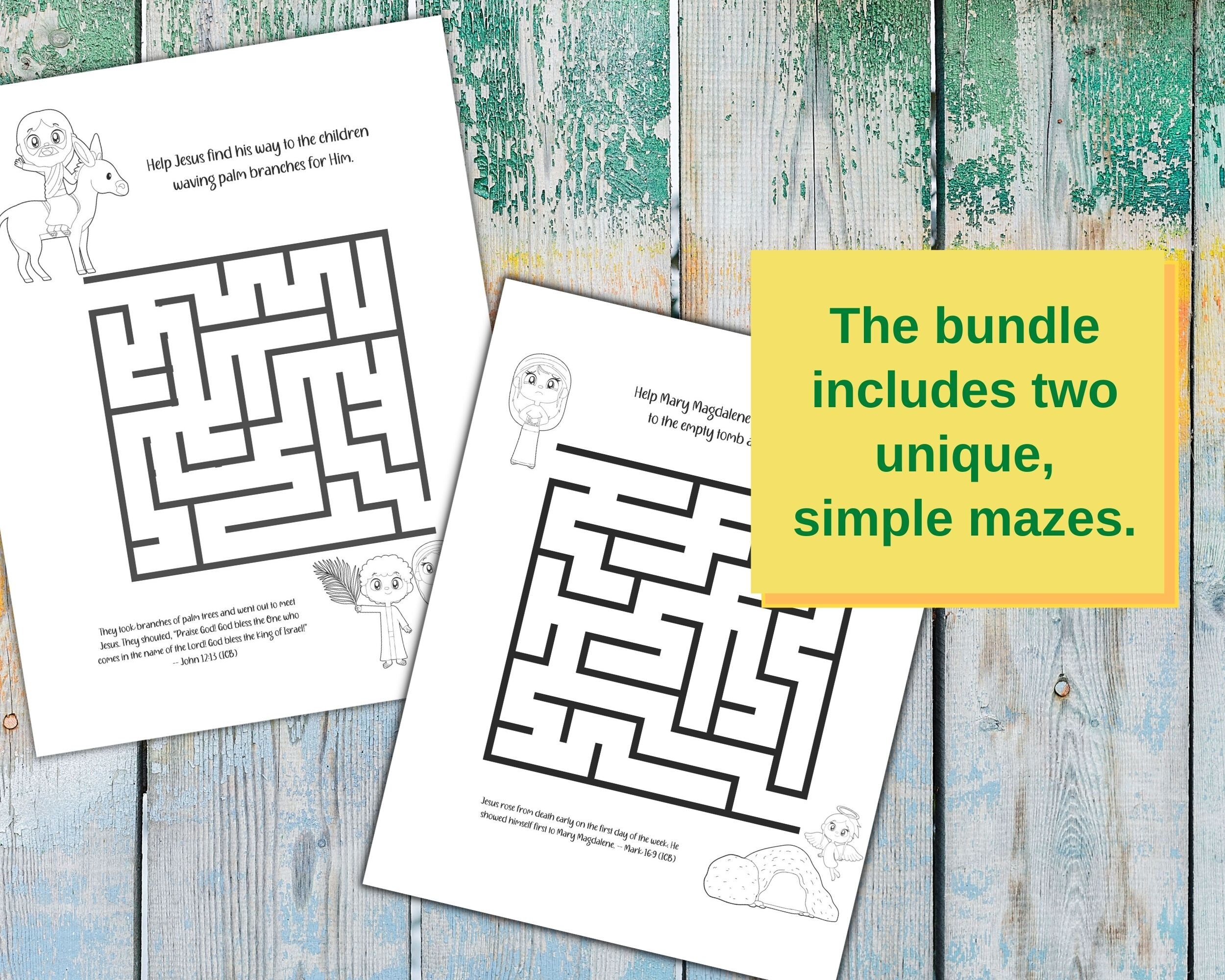 Religious Easter Story Activity Pages Bundle (PDF) - Etsy