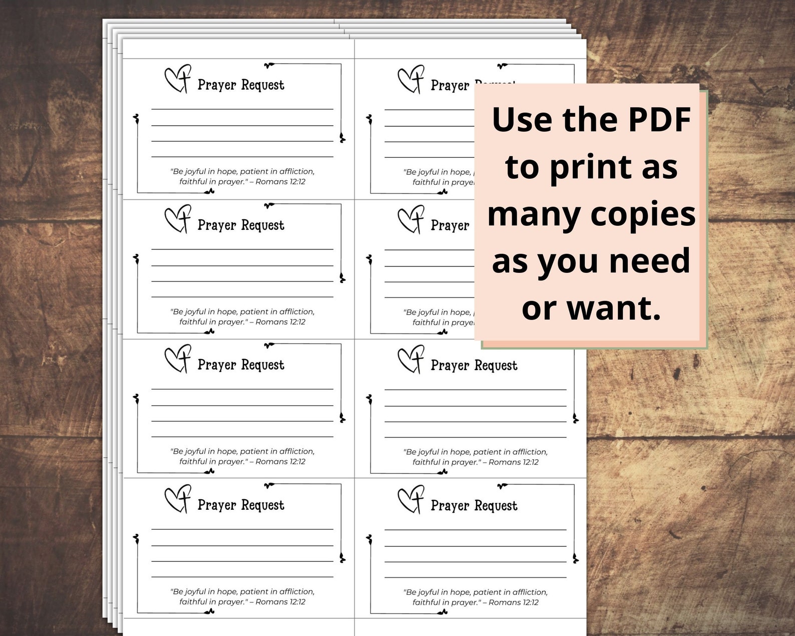 Printable Prayer Request Cards: Elegant Templates (digital Download) - Etsy