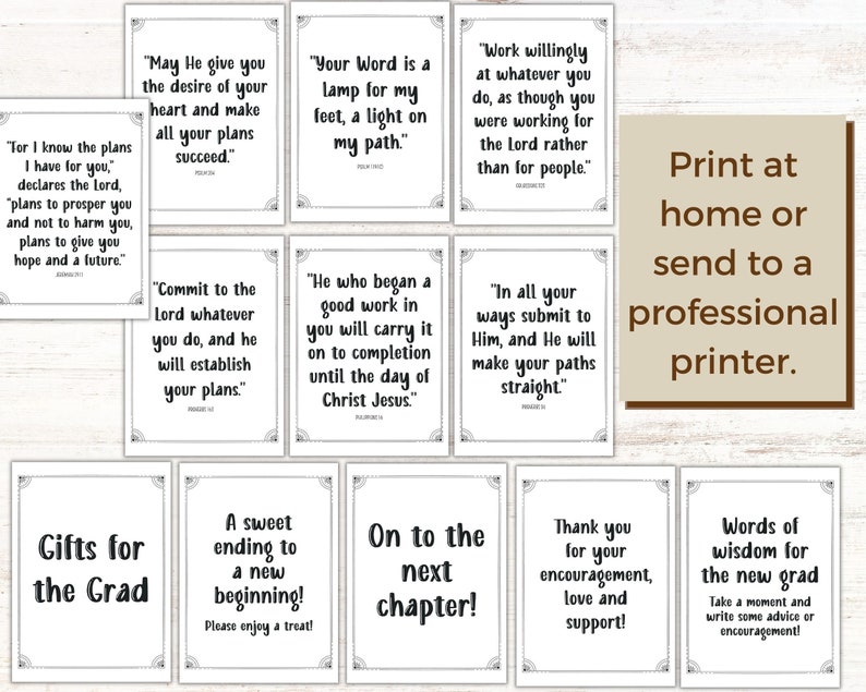 Printable Graduation Decoration Bundle Christian Graduation Decorations ...