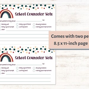 School Counselor Office Note Printable | Boho School Counselor Décor ...