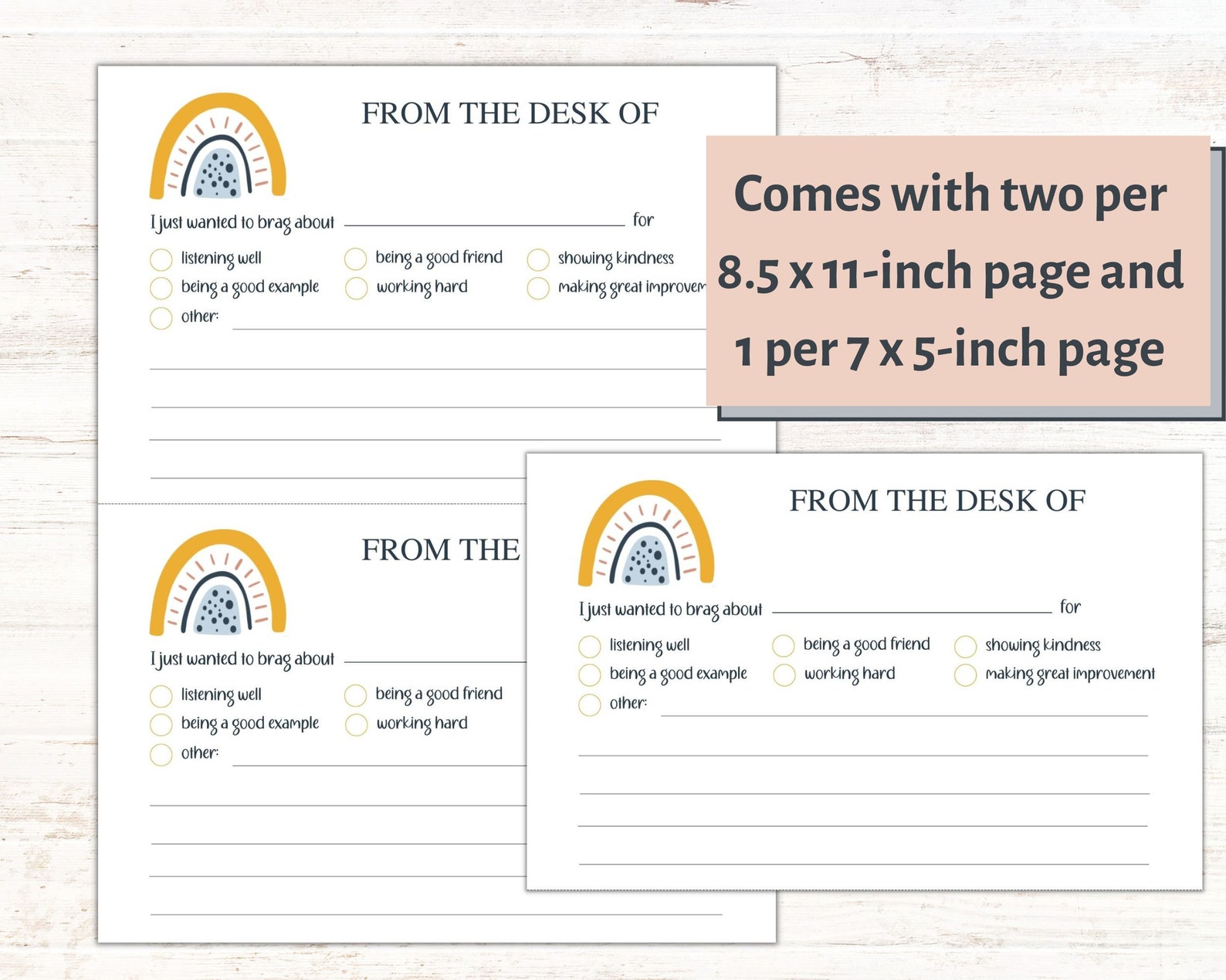 Customizable From the Desk of Printable Principal Report - Etsy