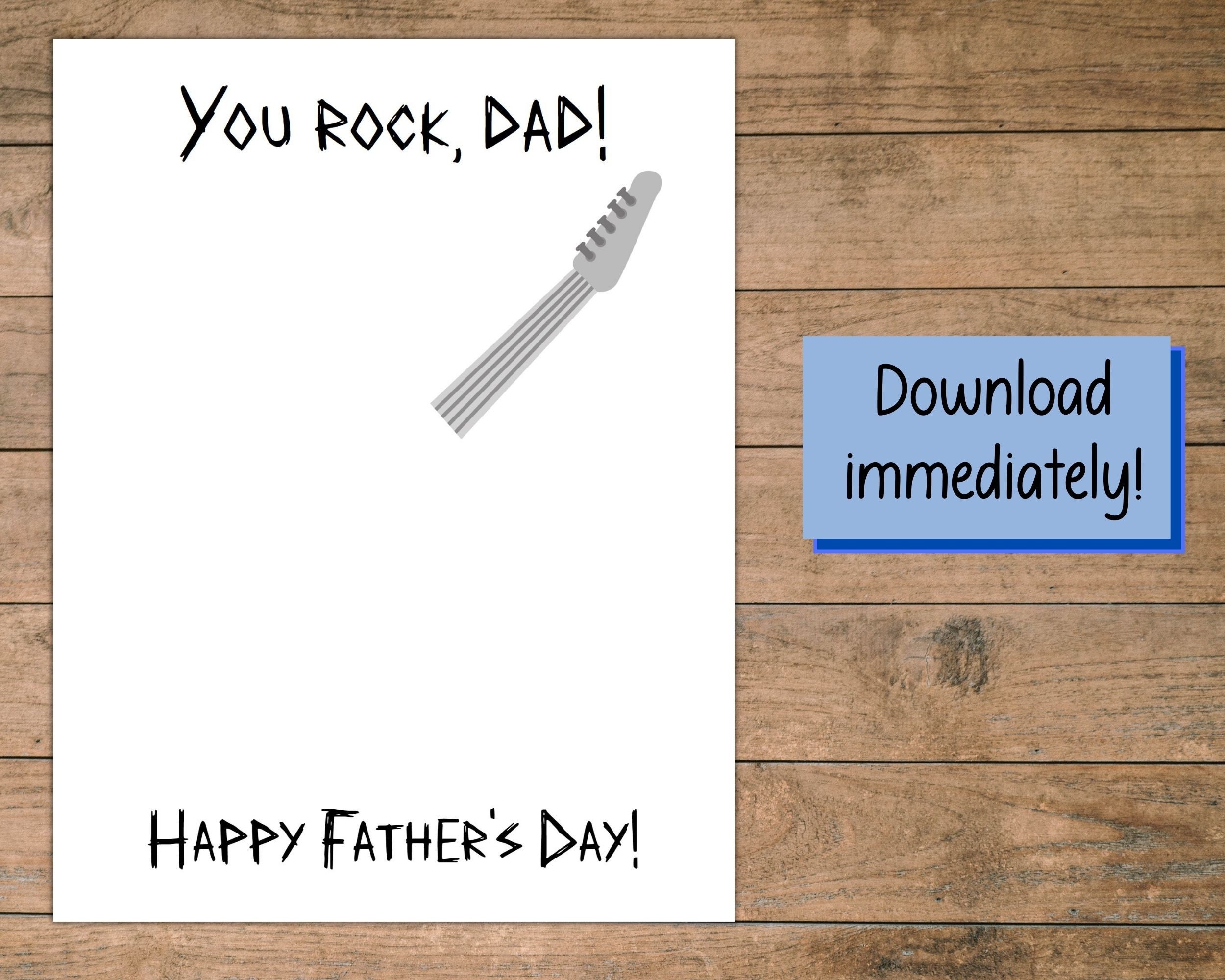 Printable Father's Day Handprint Art | Father’s Day Keepsake | Musician ...
