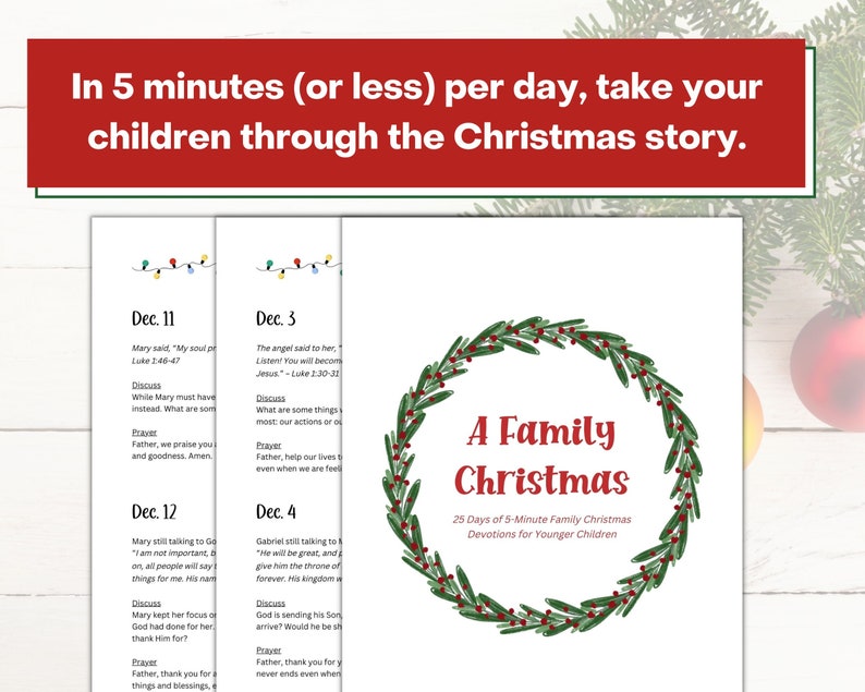 Advent Devotional for Kids Printable Christmas Devotions for - Etsy