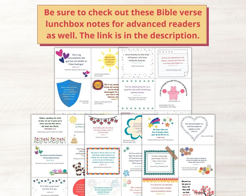 Christian Lunchbox Notes Printable | Personalized Lunchbox Notes for ...