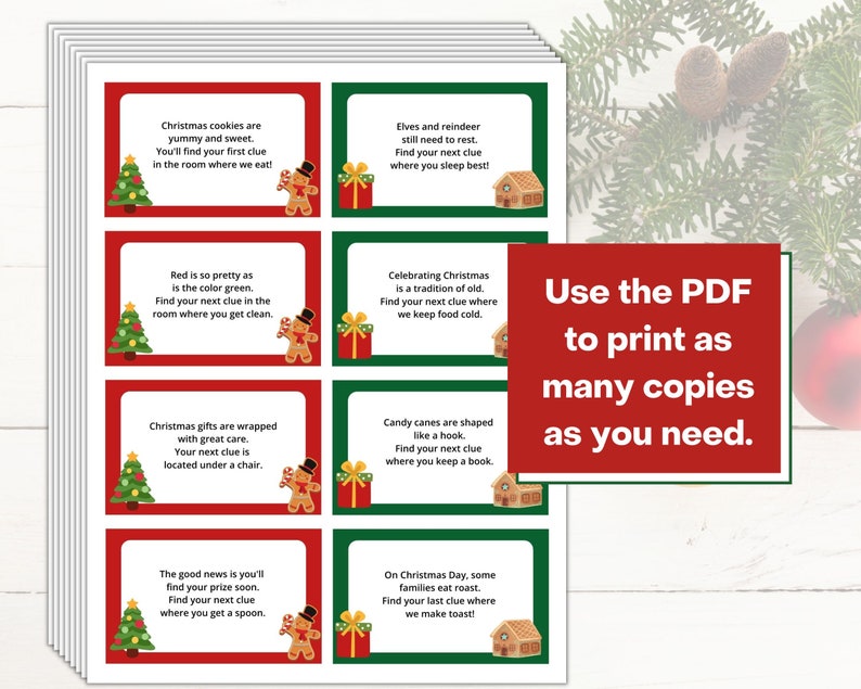 Indoor Christmas Scavenger Hunt | Indoor Christmas Treasure Hunt ...