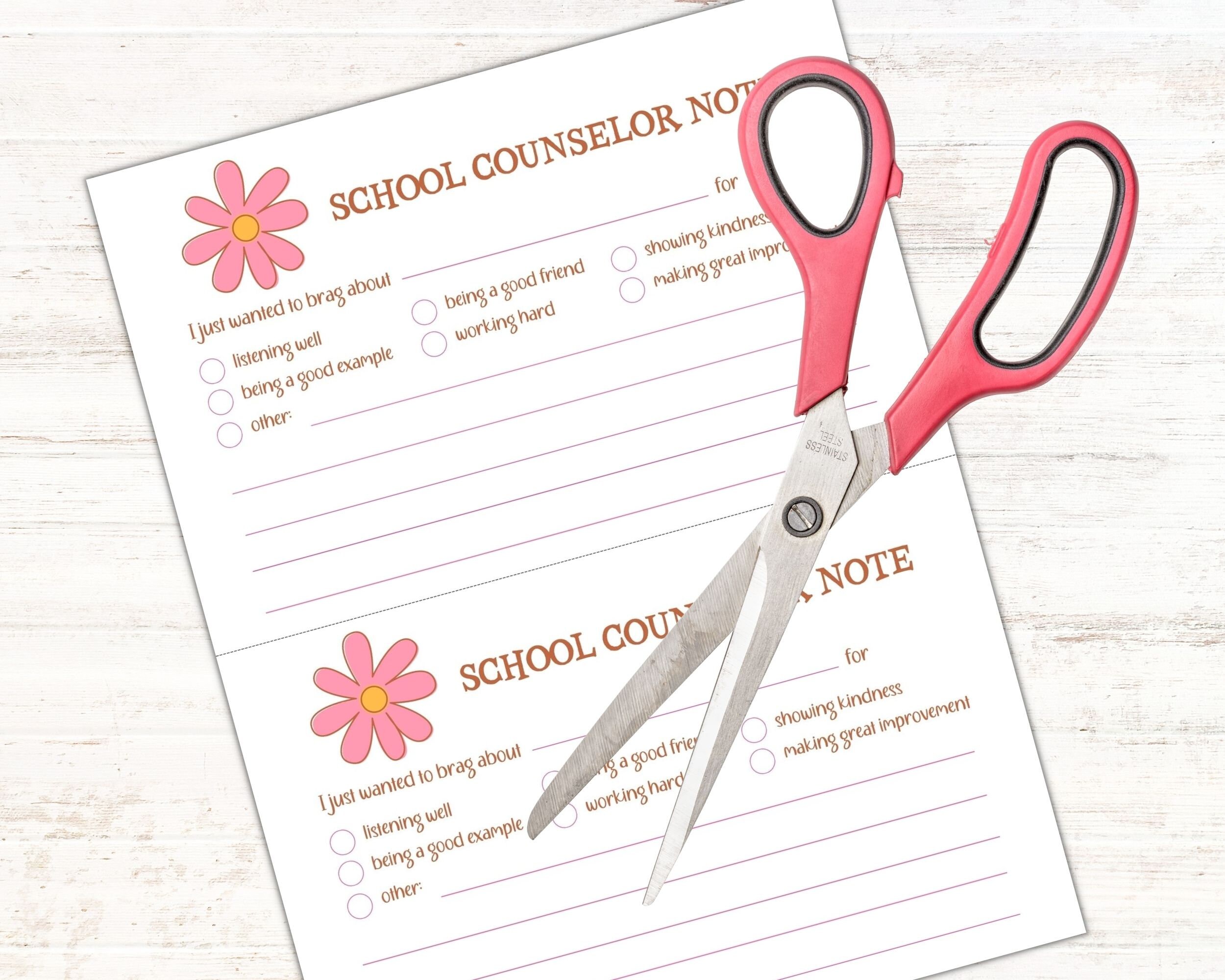 School Counselor Office Note Printable Pink School Counselor Décor ...