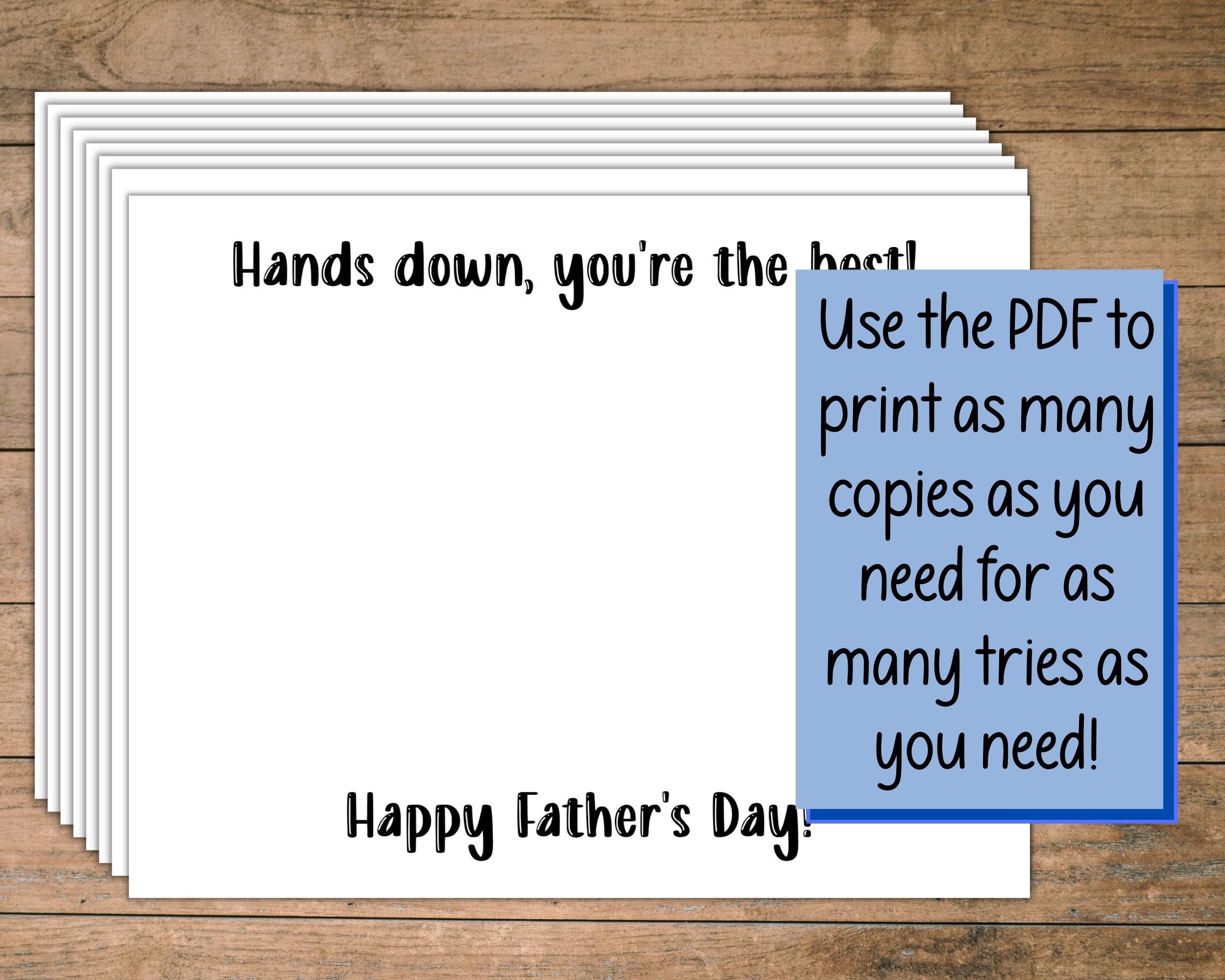 Printable Father's Day Handprint Art | Father’s Day Keepsake | Gift for ...