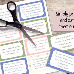 Printable Scripture Cards | 16 Encouragement Cards With Bible Verses to ...