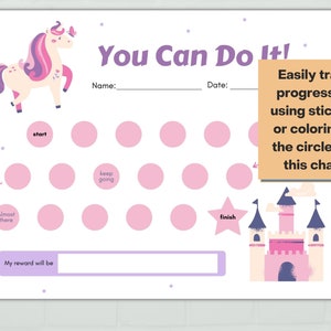 Unicorn Reward Chart for Children Printable, Behavior Chart, Daily ...