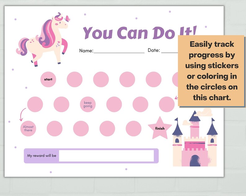 Unicorn Reward Chart for Children Printable, Behavior Chart, Daily ...