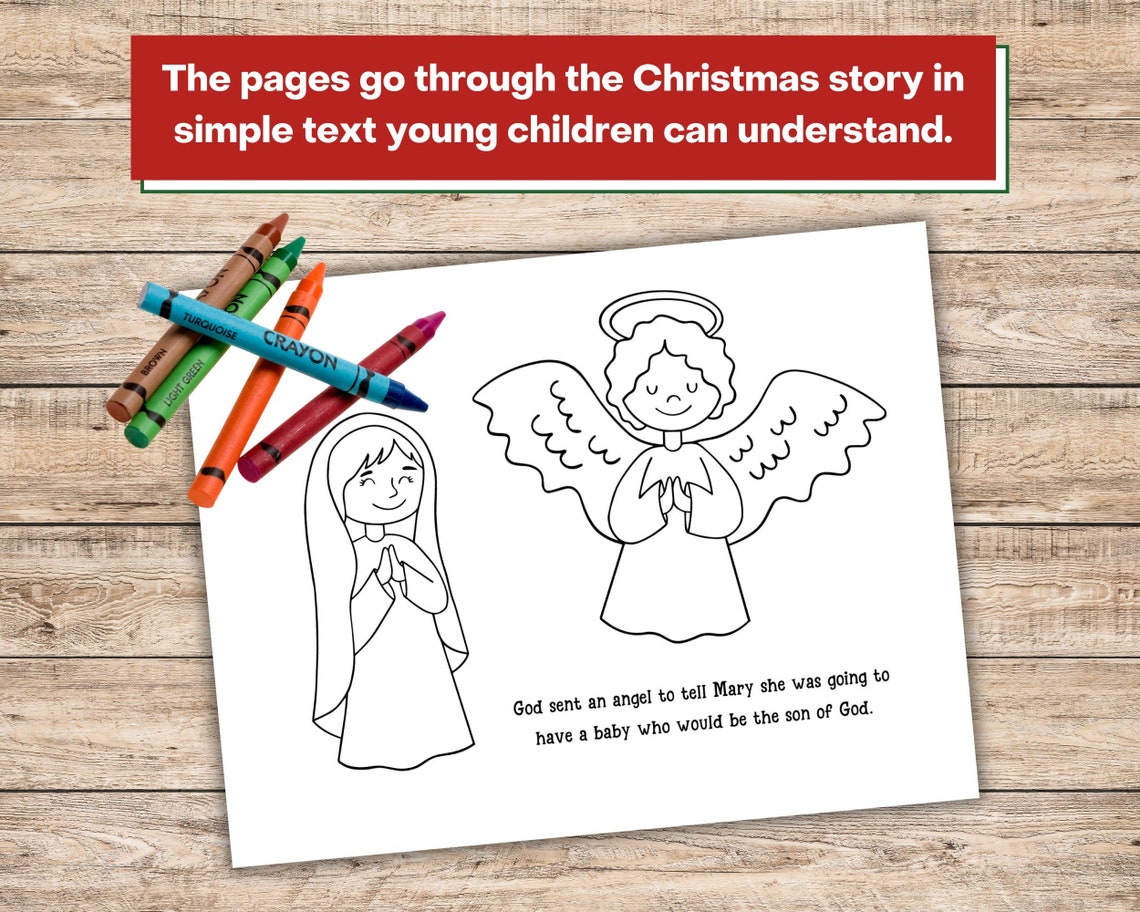 9 Simple Christmas Nativity Coloring Pages for Kids, Toddlers ...