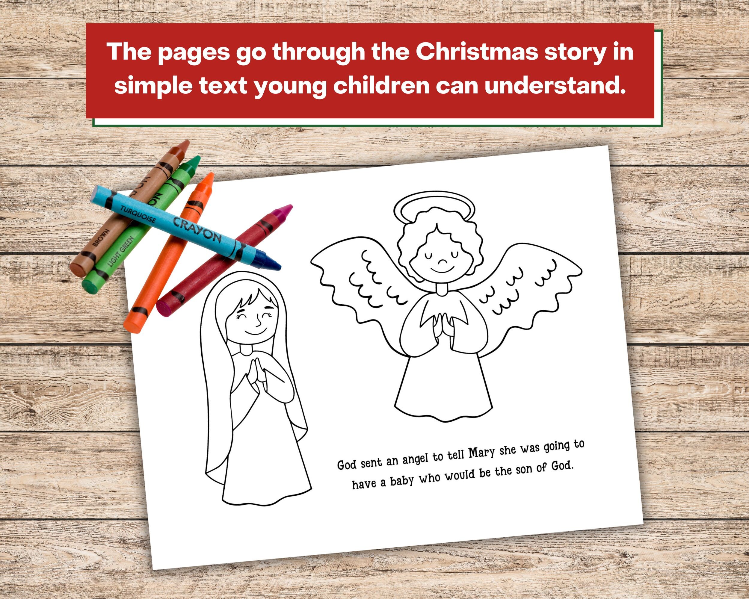 9 Simple Christmas Nativity Coloring Pages for Kids, Toddlers ...